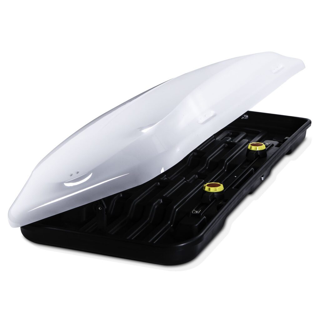500L Universal White Car Roof Box | Hawk Parts