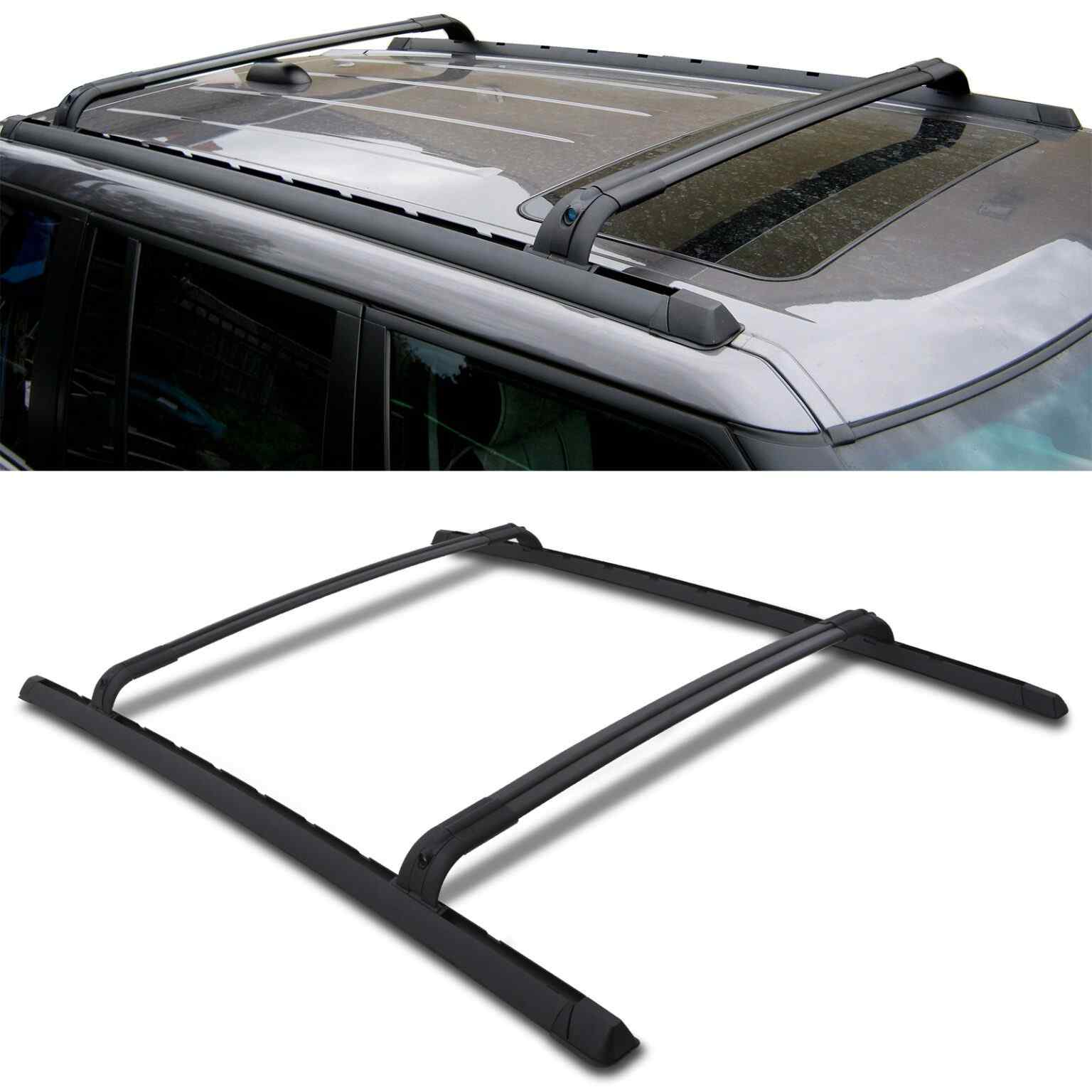 Hawk Black Roof Cross Bars To Fit Range Rover Vogue HSE L322 02-12 ...