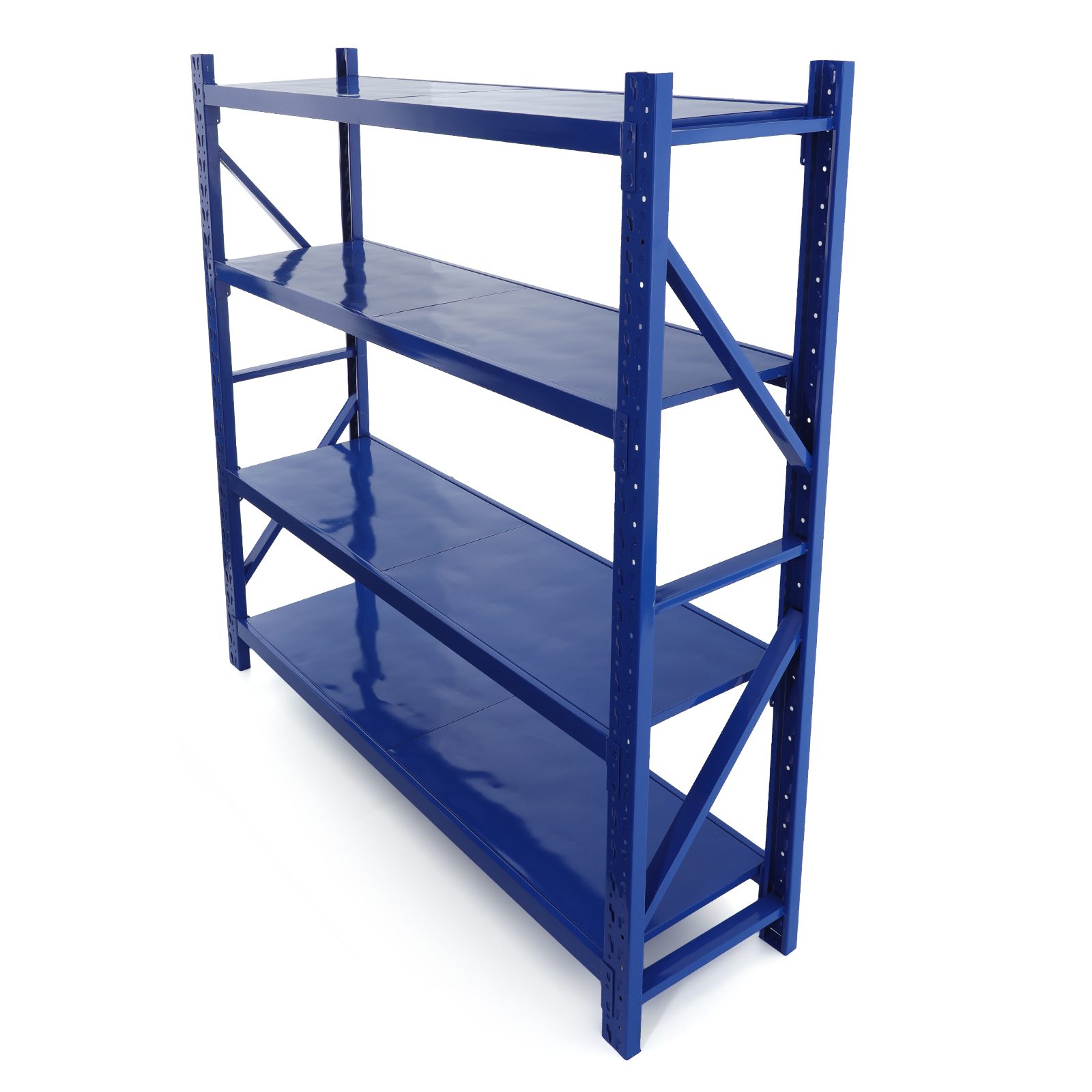 200cm Wide Warehouse Shelving Kit - 4 Shelf Levels - 200x200x50cm ...