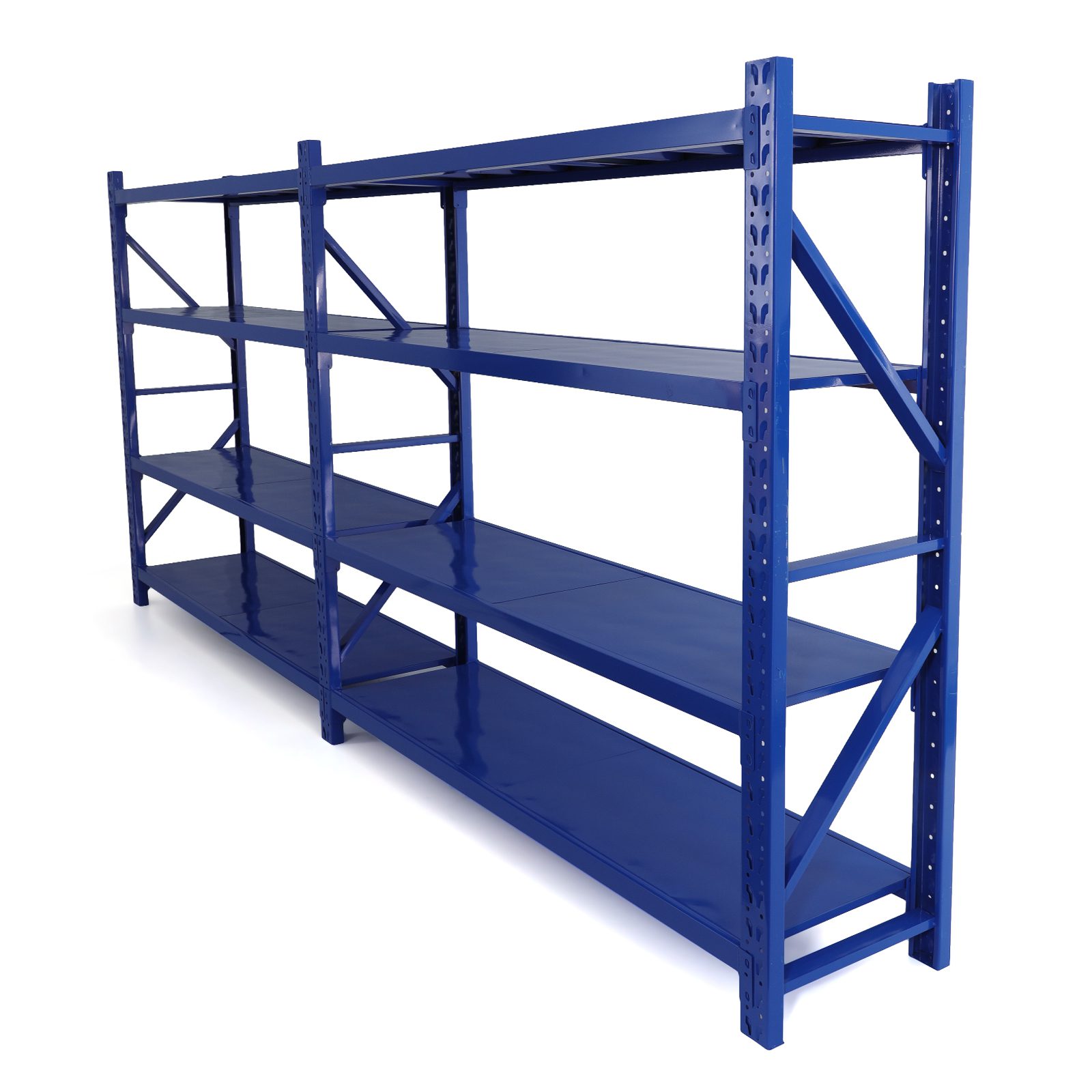400cm Wide Warehouse Shelving Kit - 8 Shelf Levels - 400x200x60cm ...